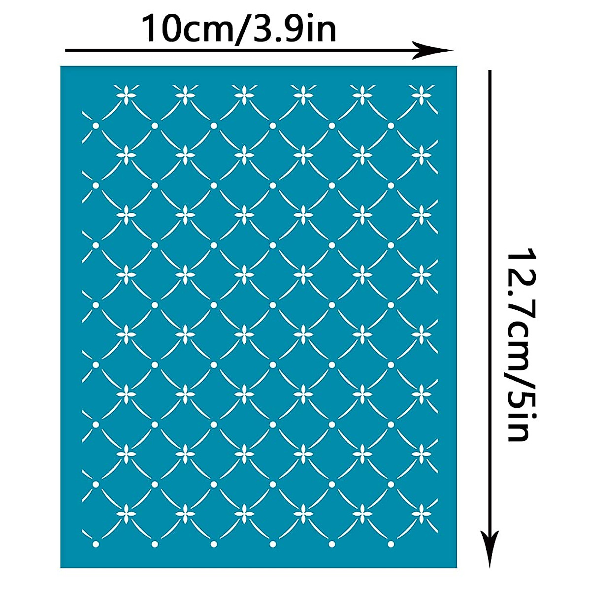 OLYCRAFT 4x5 Inch Clay Stencils Floral Pattern Silk Screen for Polymer Clay Diamond Tufted Silk Screen Stencils Mesh Transfer Stencils Plant Theme Mesh Stencil for Polymer Clay Jewelry Making