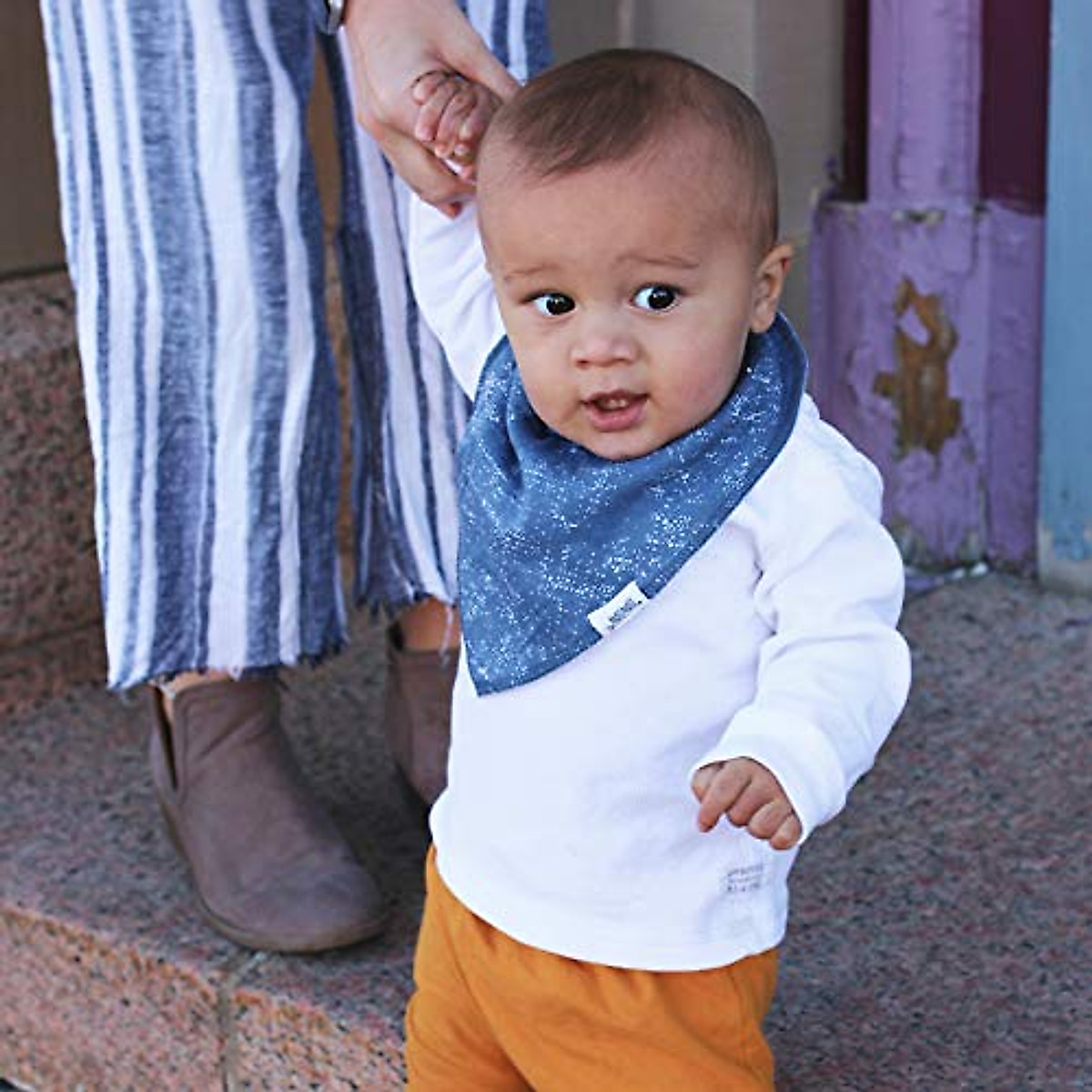 Baby Bandana Bibs | Teething Bibs for Baby Girl & Boy, Newborns, Set of 8 Unisex Baby Bibs and Burp Cloths - Organic, Adjustable & Absorbent Baby Bandana Drool Bibs by Matimati Baby