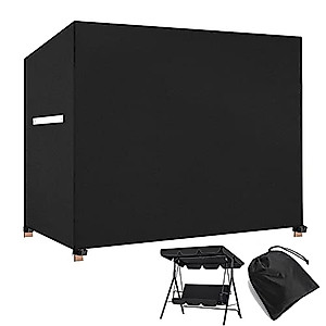 Outdoor Swing Cover 3 Triple Seater Waterproof Hammock Cover Garden Swing Cover for Outdoor Furniture Glider Chair Cover Patio Swing Covers UV Resistant Swing Canopy Cover All Weather Protection