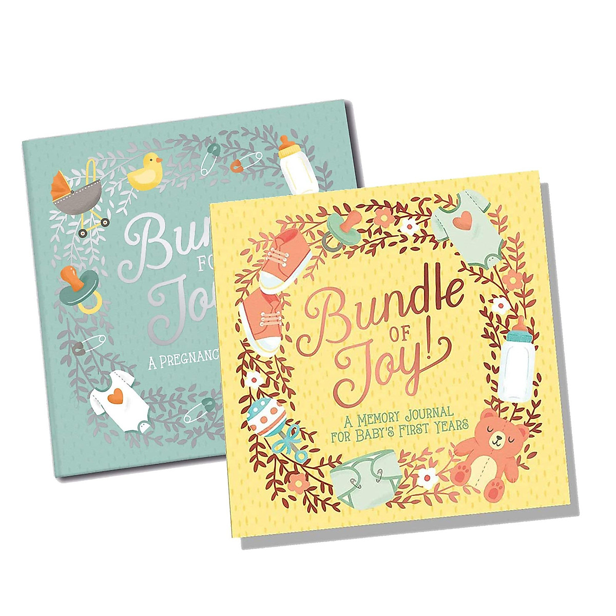 Studio Oh! Guided Pregnancy Journal Bump for Joy - 9" x 9" Bundled with Baby's First Years Guided Journal Bundle of Joy - 9" x 9"