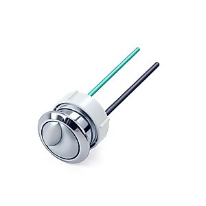 Lychee Light Dual Flushing Toilet Push Button Spare Parts,Top Toilet Button Replacement Compatible with Geberit & Kohler Part, Satin Chrome Toilet Parts with 1.5inch(38mm) Hole in the Toilet Tank Lid