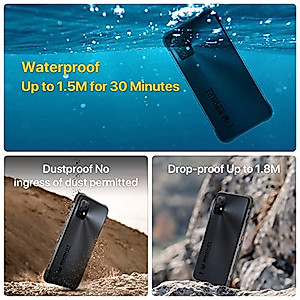 UMIDIGI Rugged Unlocked Smartphone, 6150mAh Battery, Bison GT2 8GB+128GB Android 12, 6.5"+FHD, G95 Octa-core, 64MP Triple Camera, NFC, 18W Fast Charge, IP68 & IP69K Waterproof Unlocked Cell Phone