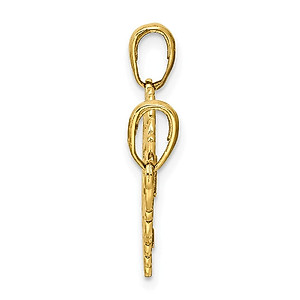 Diamond2Deal 14k Yellow Gold Break-Apart Heart Pendant (L- 22 mm W- 39 mm)