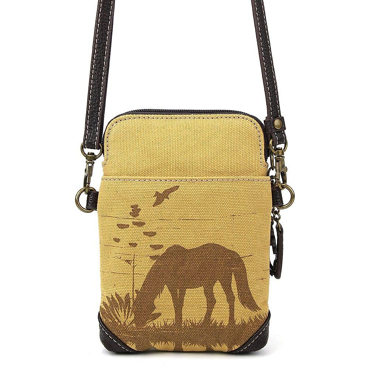 Chala Handbags Safari Horse Cellphone Crossbody Handbag - Convertible Strap Horse Lover