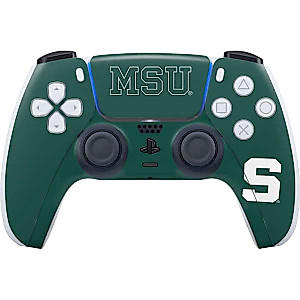Skinit Decal Gaming Skin Compatible with PS5 Controller - Officially Licensed Michigan State University MSU Letters Design