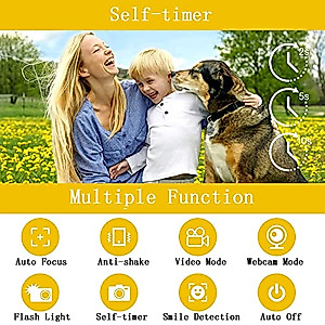 56MP Digital Camera, Portable Cameras with 2.7 Inch LCD Display, 20X Digital Zoom Camera, with Autofocus & Time Lapse, for Travel and Photography