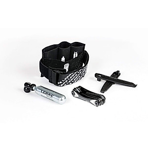 LEZYNE Send-It Caddy, Mountain Bike Repair Kit Strap, Gravel Bicycle Tubeless Flat Kit, Seat or Frame Strap, Loaded
