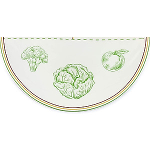 Cornucopia Ceramic Portion Control Plates (Set of 2); Microwave-Safe