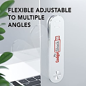 MyGadgetShack Magnetic Laptop Phone Holder Modern Slim Design Laptop Side Mount Clip. Compatible with Most Mobile Devices . Expandable Lightweight Laptop Stand. Improve Office and Home Efficiency