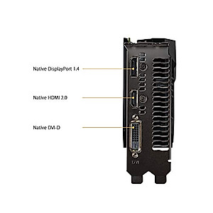 ASUS TUF Gaming NVIDIA GeForce GTX 1650 OC Edition Graphics Card (PCIe 3.0, 4GB GDDR6 Memory, HDMI, DisplayPort, DVI-D, 1x 6-pin Power Connector, IP5X Dust Resistance, Space-Grade Lubricant)