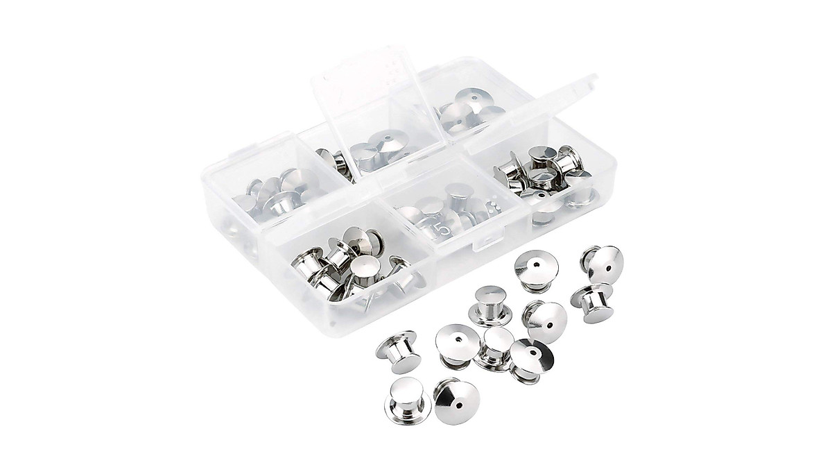 SUBANG 40-Piece Metal Locking Pin Backs for Secure Pins