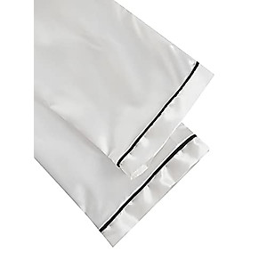 WDIRARA Women's Silk Satin Pajama Set 4 Pieces Soft Bride Sleepwear Loungewear White M