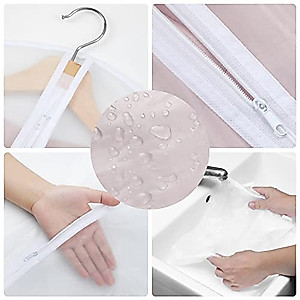 YYDSLEE Garment Bags for Hanging Clothes, Set of 12 Suit Bags Dust-Proof Clothes Cover Bags PEVA Moth-Proof Breathable Clothes Protectors with Full Zipper for Closet Storage, 24” x 40”/47”/55”