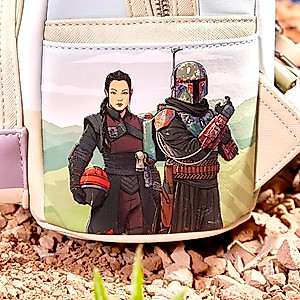 Loungefly The Mandalorian Grogu Stone Glow in the Dark Mini-Backpack, Amazon Exclusive