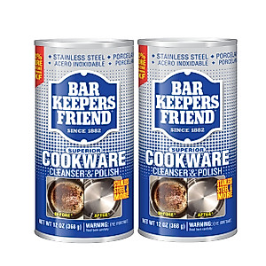 Bar Keepers Friend Cookware Cleanser & Polish - 12oz (2 Pack)