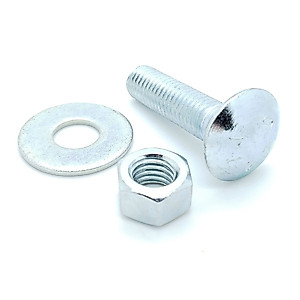 Ten (10) 1/2-13 x 2" Long Carriage Bolts Set w/Nuts & Washers (BCP346)