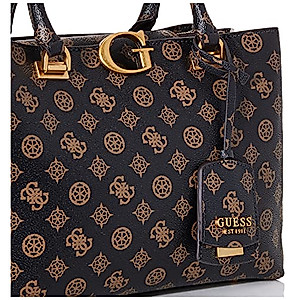 Guess G Vibe Girlfriend Satchel Mocha Logo, Mocha Logo
