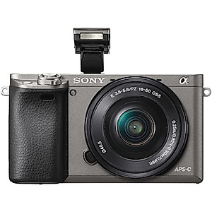 Sony Alpha a6000 Mirrorless Digital Camera with 16-50mm Lens (Graphite) (ILCE6000L/H) + Sigma 24-70mm f/2.8 Lens (578965) + Filter Kit + Bag + 64GB Card + NPF-W50 Battery + More (Renewed)