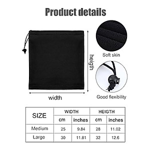 4 Pieces Winter Neck Warmers Fleece Gaiter Windproof Face Covering (Coffee, Black, Light Grey, Army Green,Medium)