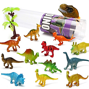 82 Piece Animal Toy, Assorted Mini Dinosaur Insect Ocean Sea Farm Jungle Animal Dog Figure, Realistic Vinyl Plastic Small Zoo Play Set for Sensory Bin Cupcake Topper Party Favors