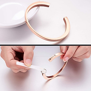 Dletay Urn Bracelet Cremation Bracelet for Ashes Memorial Ashes Bracelet Openable Cuff Bangle Bracelet-I Carry You with Me (Rose Gold)