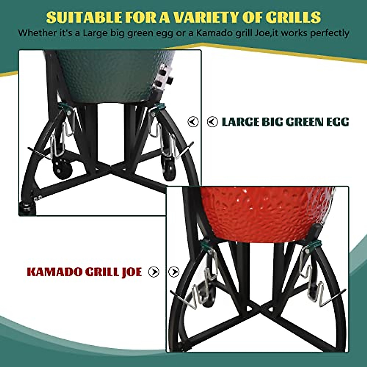 KAMaster Grill Nest Rack for Large Big Green Egg intEGGrated Nest ...