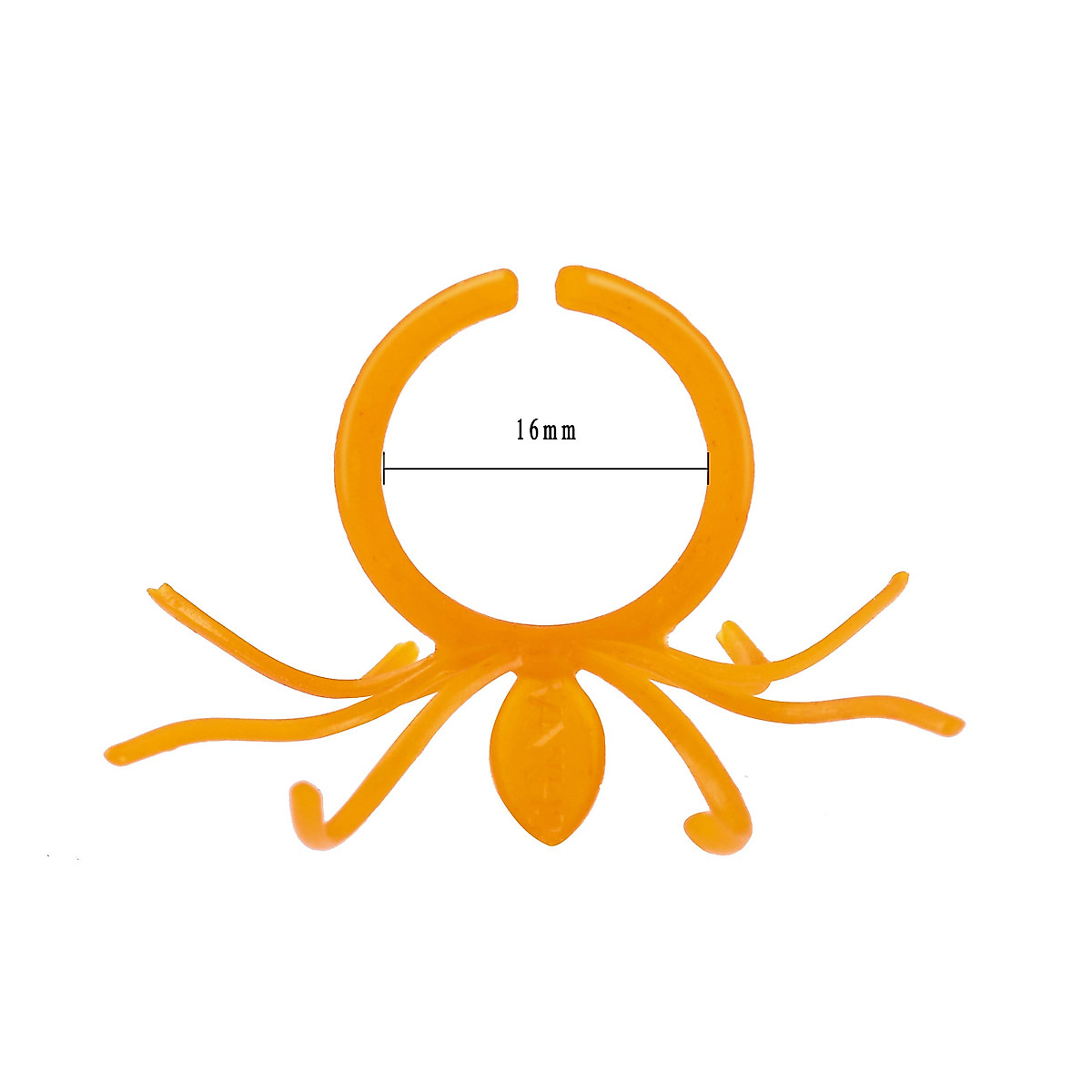 Tanlee 300 Pieces Halloween Plastic Spider Ring Stretch Spider Web Decor Table Scatter Cupcake Topper for Halloween and Spider Themed Party supplies