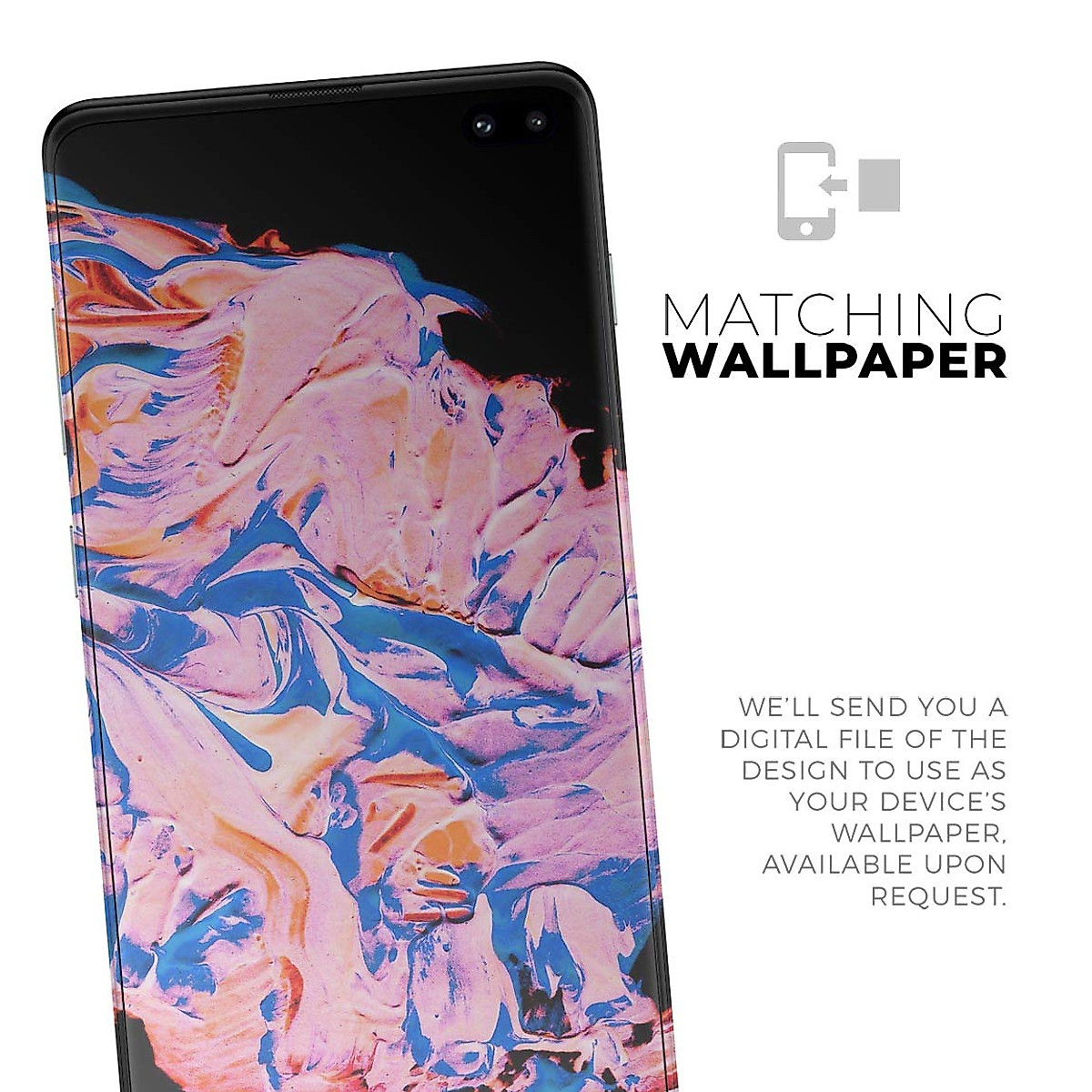 DesignSkinz Liquid Abstract Paint V3 Protective Vinyl Decal Wrap Skin Cover Compatible with The Samsung Galaxy S20 (Screen Trim & Back Glass Skin)