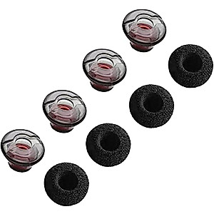 A-Focus Voyager 5200 Eartips Set, Comfortable Replacement Ear Tips Kits Earpads Foam Earbuds Ear Gels Compatible with Plantronics Voyager 5200 5210 5220 Legend Headset Medium M Gray 4 Pcs