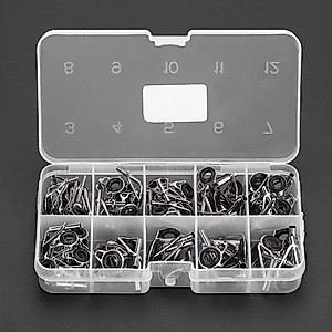 Convenient Corrosion-Resistant Sturdy Firm Fishing Rod Tips Replacement Kit, Fishing Rod Tips, Camping Hiking for Fishing Fishing Lovers