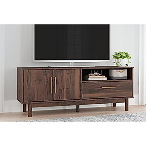 Signature Design by Ashley Calverson Rustic Medium TV Stand Fits TVs up to 63", Brown