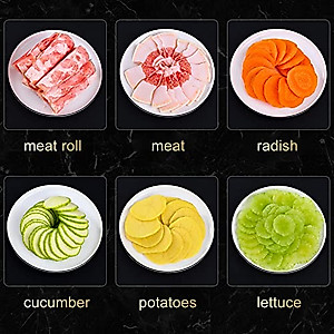 Manual Frozen Meat Slicer - Stainless Steel Meat Cutter Beef Mutton Roll Bacon Cheese Vegetable Food Sheet Slicing Machine for Home Cooking and Commercial Cooking(20 Bags)