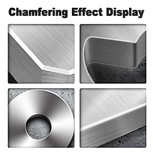 2 in 1 Pneumatic Chamfering Tool,Mini Handheld Air Chamfering Machine for Metal Wood Round Corner,45° Arc Corner Beveling Trimming (Black)