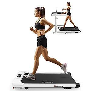 Desk Treadmill, Under Treadmill 2.5HP 300lb Electric Small Compact Mini Running Machine Walking Jogging for Home Office with Remote Control, White