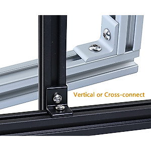 10Sets 1010 Series Aluminum Extrusion Corner Bracket Connectors,10pcs 1010 Aluminum Profile L Shaped Corner Brackets,with 20pcs Sliding T Nuts and Screws for 1010 Aluminum Extrusion Profile Hardware