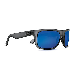 Kaenon Mens Burnet Mid Sunglasses - Matte Carbon Black | Ultra Pacific Blue