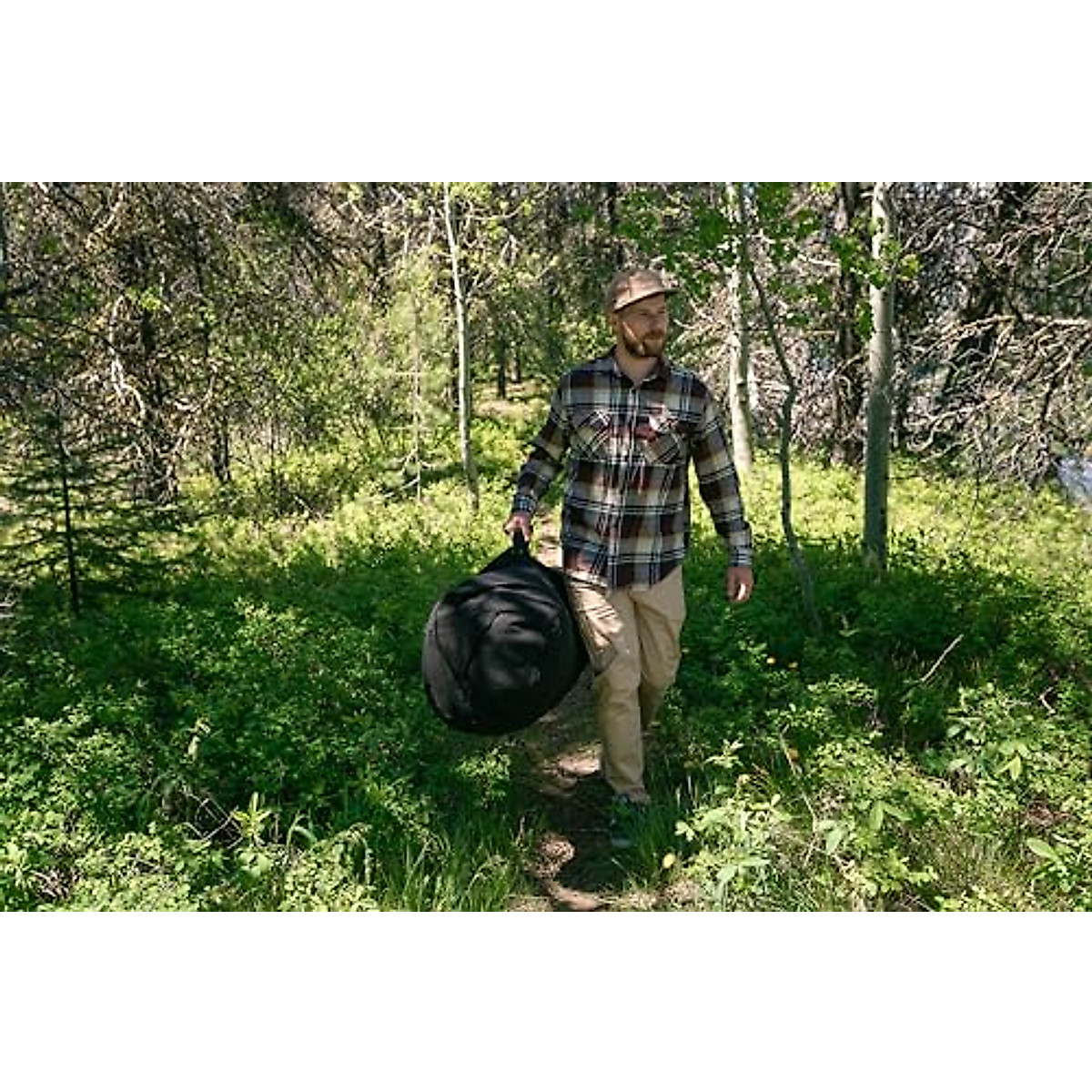 Stansport Zippered Canvas Deluxe Duffel Bag - Black (1233)