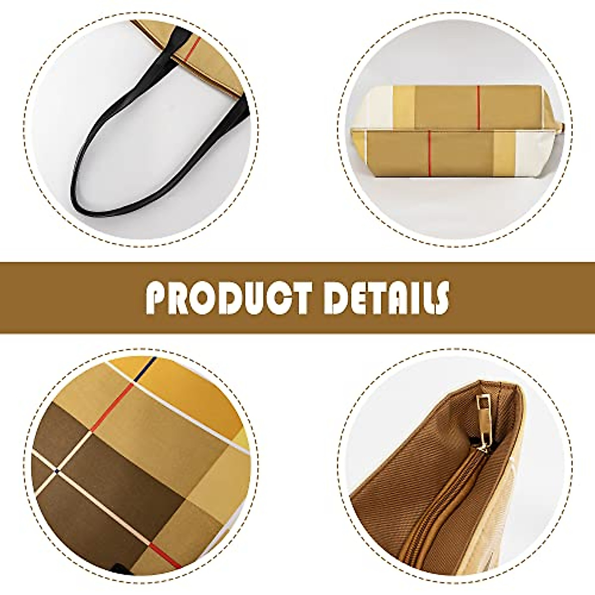 Tote Bag for Women, Soft Leather Shoulder Bag Waterproof Big Capacity Handbag with Zipper Satchel for Shopping Outgoing(Khaki)