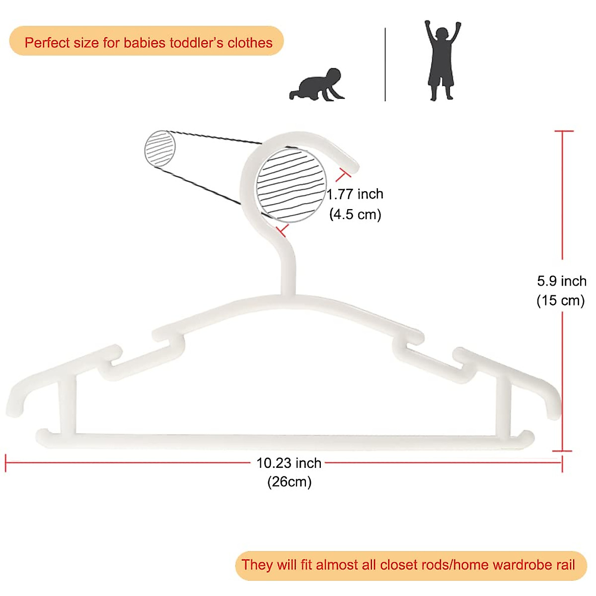 MOBU Baby Closet Dividers & 40 pcs Baby Hangers Baby Closet Dividers Organizer for Baby Clothes