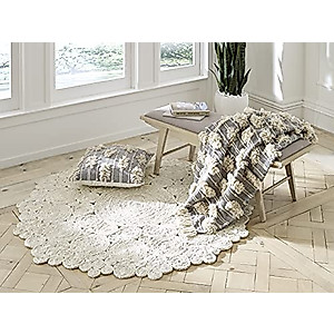 Fab Habitat 100% Cotton Fringe Throw Blanket with Tassels - Breathable All-Season - Warm, Super Soft, Machine Washable - Perfect Accent for Sofa & Bed - Fulton - Gray, 50 x 60