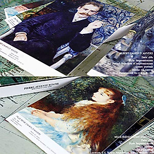 Beautiful Art Postcards set of 30 Pierre Auguste Renoir Post card variety pack Famous Painting Scenery,4 x 6 Inches