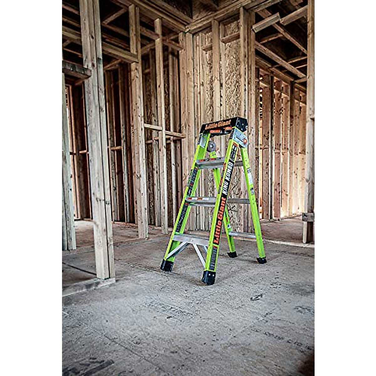 Little Giant Ladders, King Kombo, Professional, 4 ft. A Frame, 7 Ft. Extension, Fiberglass, Type 1AA, 375 lbs weight rating, (13470-001)