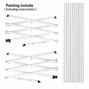 ZALORD Collapsible Clothes Rail Drying Rack Pole Floor Folding Stainless Steel Clothes Quilt Artifact Bedroom Hanging Towel Home Shelf Adjustable and Space-Saving