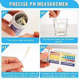 200pcs pH Test Strips (0-14) - Highly Accurate Litmus Paper for Testing Urine, Saliva, Drinking Water, Aquariums, Pools, Labs, Food, and Soap Making