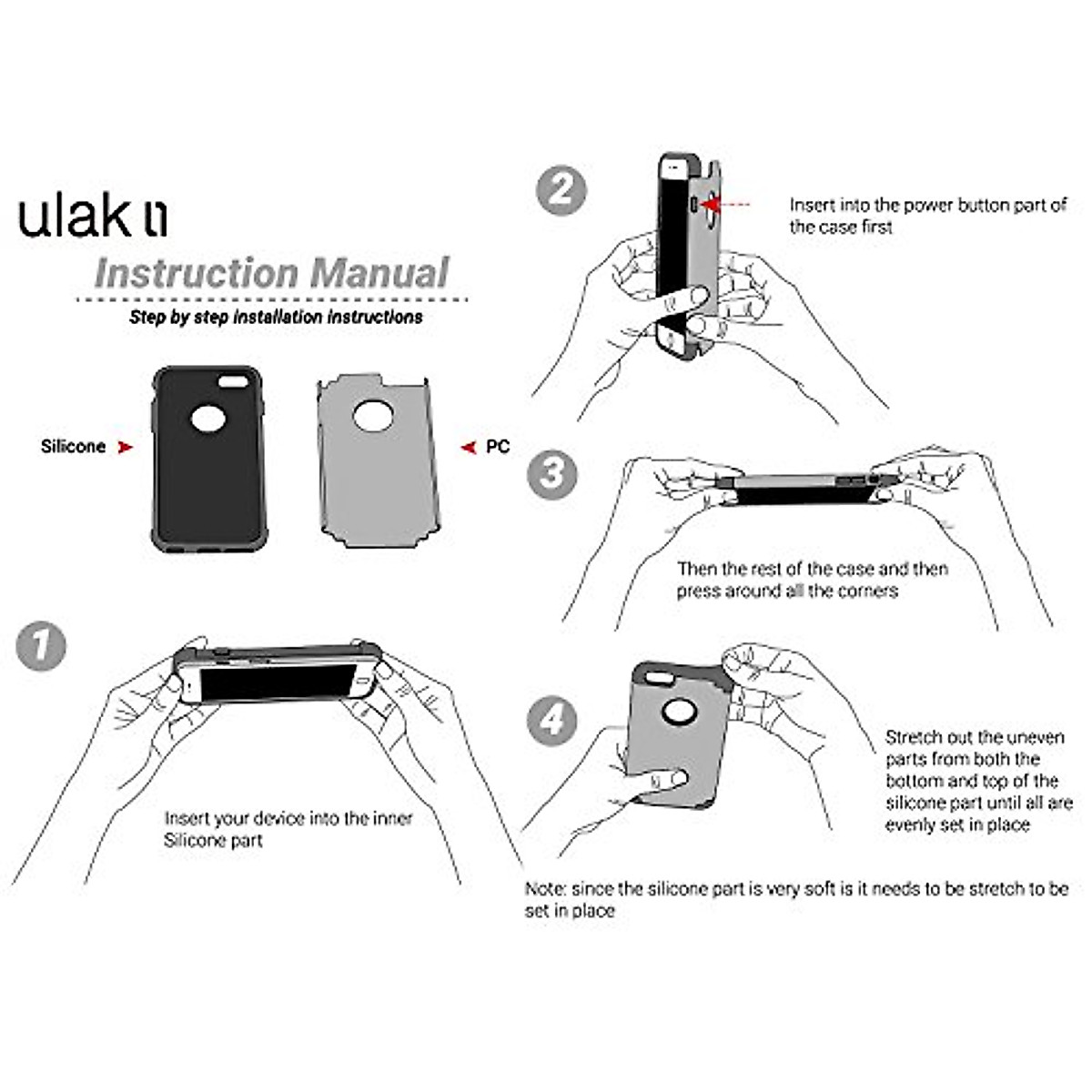 ULAK iPhone 6 Plus Case, iPhone 6S Plus Case, Slim Dual Layer Soft Silicone and Hard Back Cover Anti Scratches Bumper Protective Case for Apple iPhone 6 Plus / 6S Plus 5.5 inch - Rose Gold