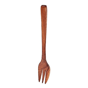 Salad Fork Wooden Cooking Fork: Cooking Salad Pasta Grill Tasting Fork Wood Kitchen Utensils for Mixing Cooking