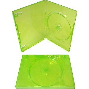 (100) Empty Standard Translucent Green Replacement Games Cases - Compatible With XBox 360 - #VGBR14XBOX