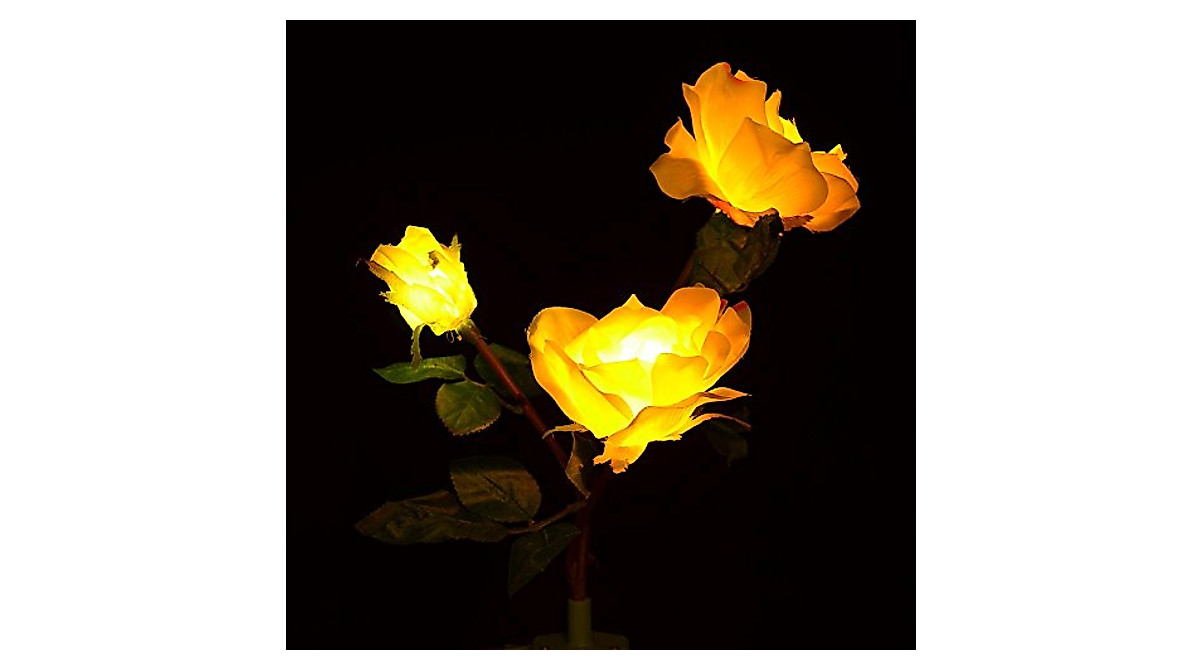 Solaration 1039-Y Waterproof Garden Path Lights - Solar Roses