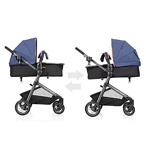 Evenflo Pivot Vizor Travel System with LiteMax Infant Car Seat (Promenade Blue)