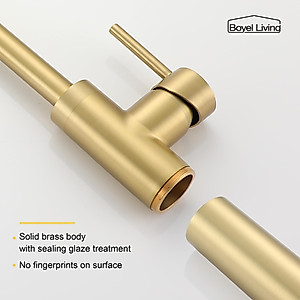 Premium Freestanding Bathtub Filler Faucet Brushed Gold Single Handle Bath Tub Faucet Solid Brass Tub Filler Facuet for Bathtub